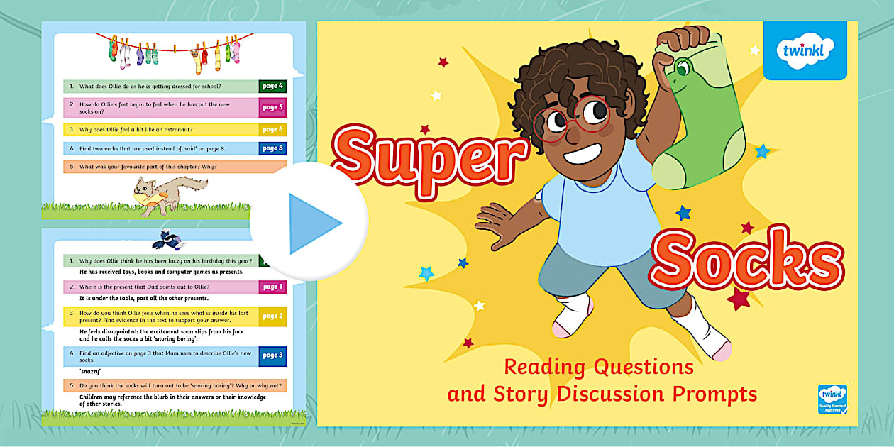 Super Socks Reading Questions and Story Discussion Prompts